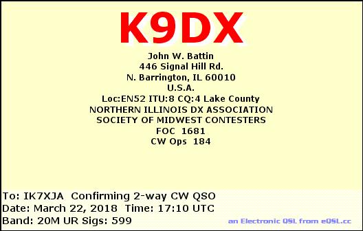 IK7XJA - Piccola rassegna di E-Qsl